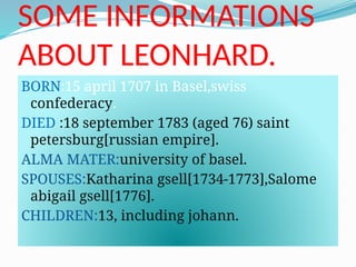 foreign mathematician leonhard euler [jnv] maths PPT.pptx