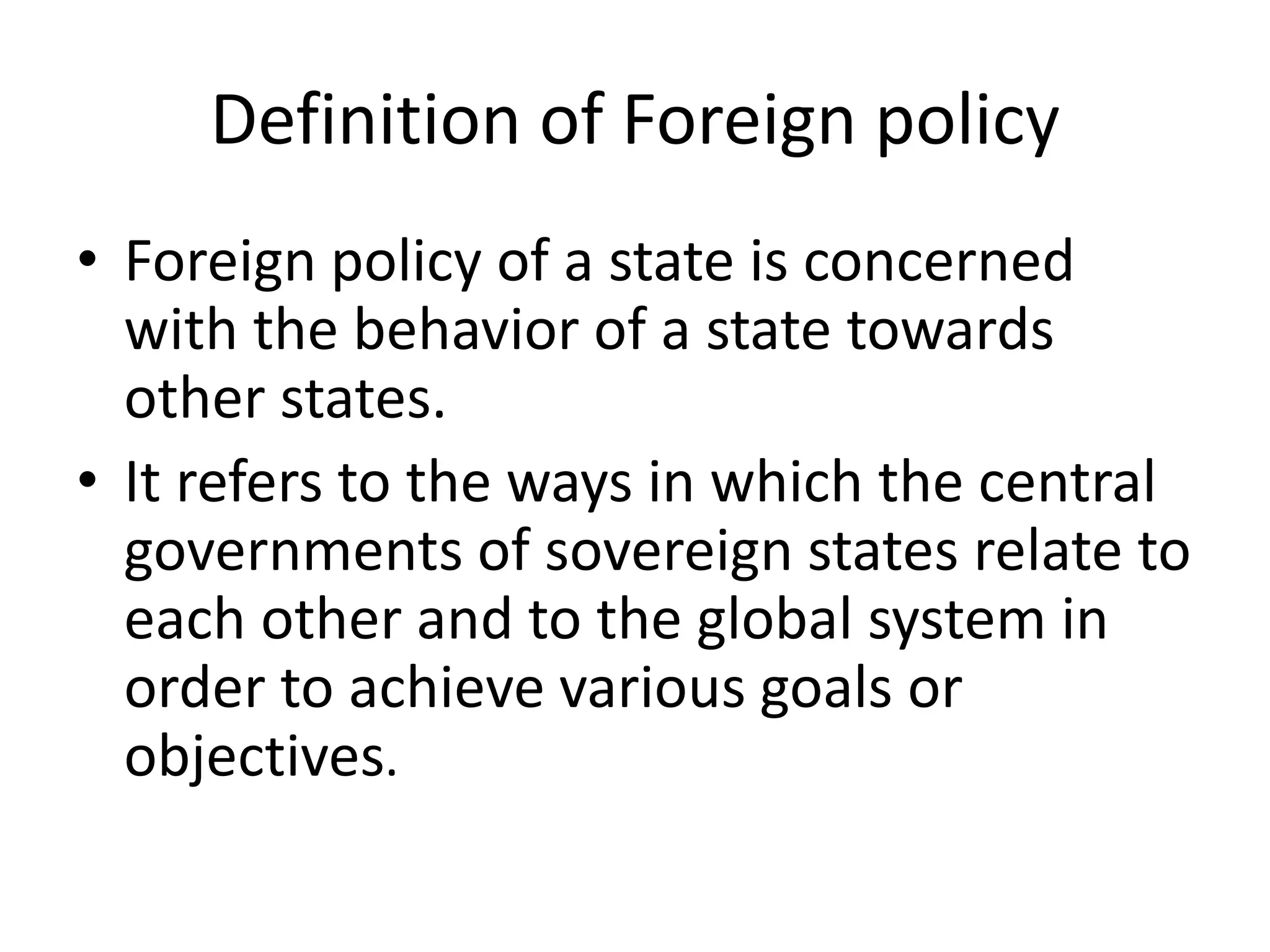 Foreign policy of Pakistan, objectives, determinants and principles | PPTX