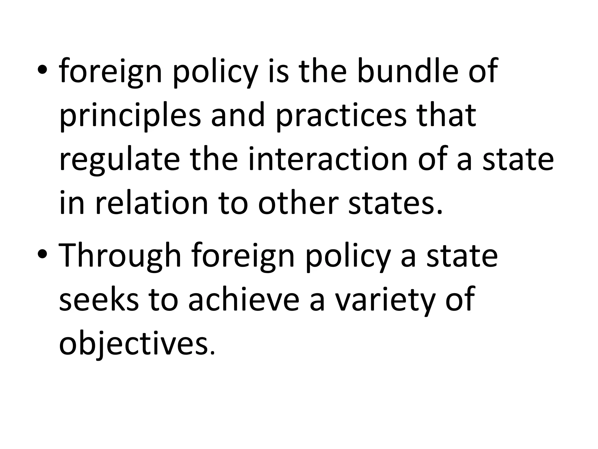 Foreign policy of Pakistan, objectives, determinants and principles | PPTX