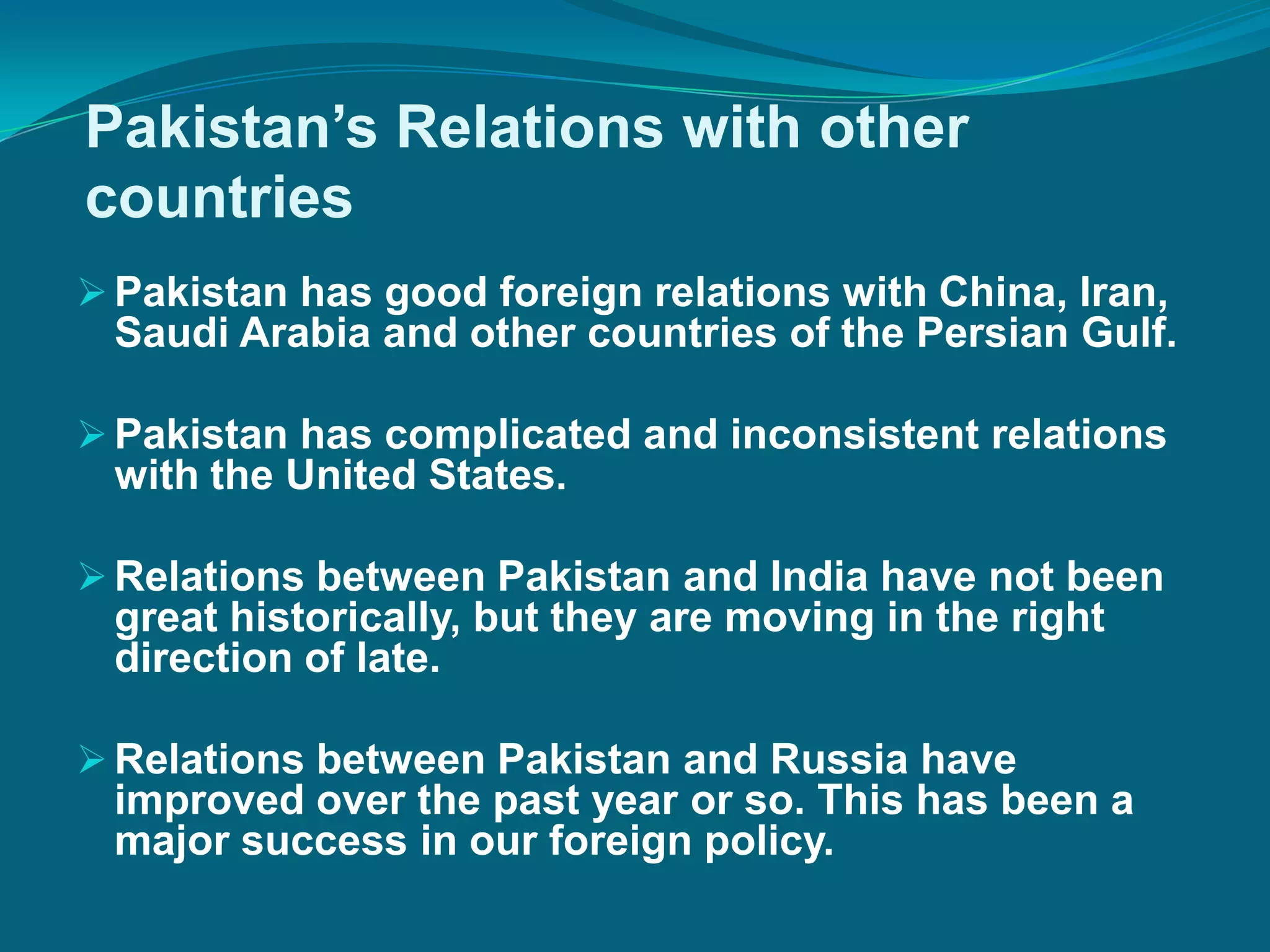 Foreign policy of Pakistan | PPTX