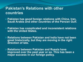 Foreign policy of Pakistan | PPTX