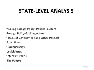 FOREIGN POLICY ANALYSIS | PPT