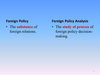 Foreign policy analysis | PPTX