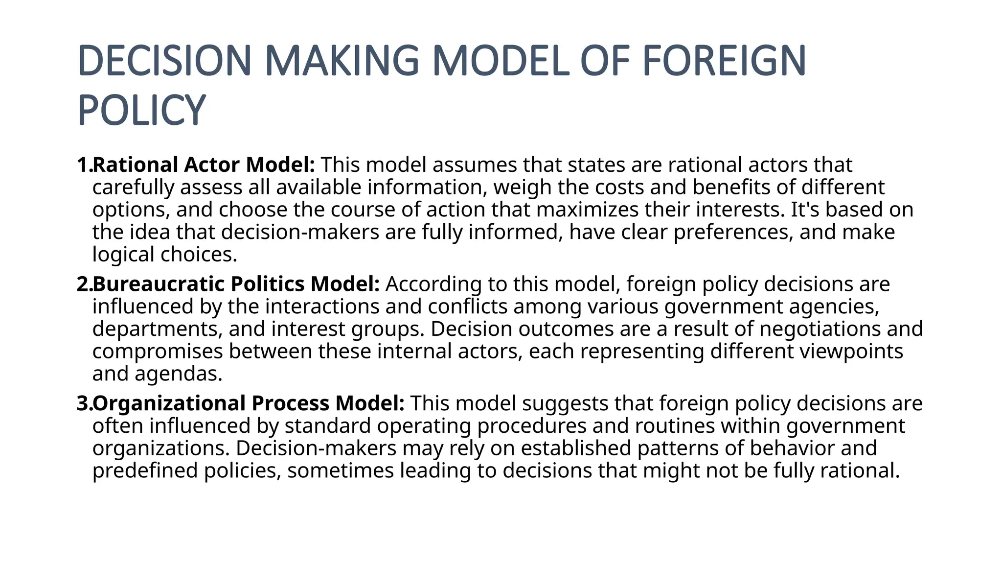 Foreign policy and decision making model.pptx