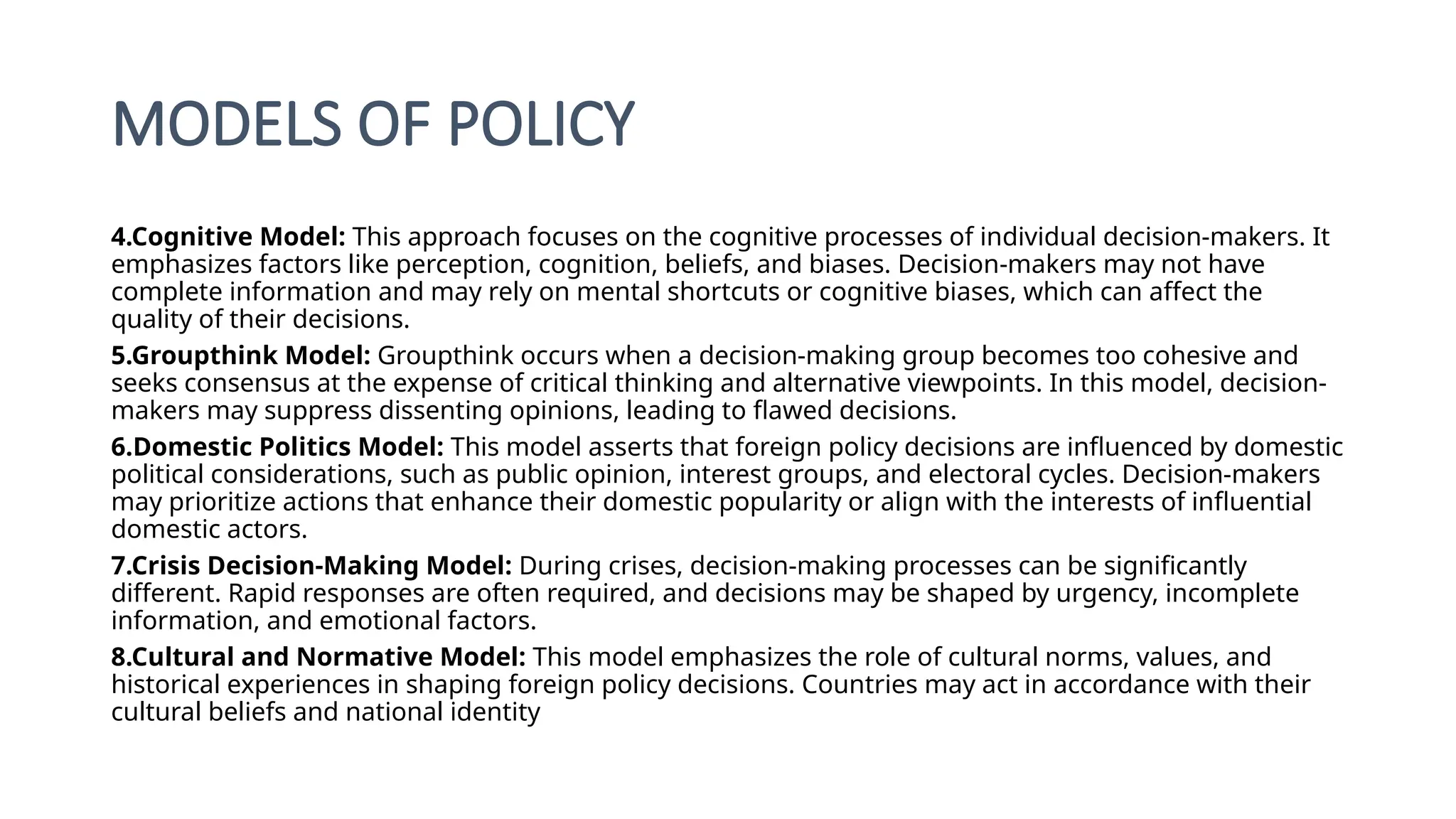 Foreign policy and decision making model.pptx