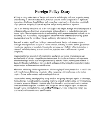 Foreign Policy Essay.pdf