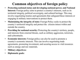 Foreign Policy its objectives and determinants.pptx
