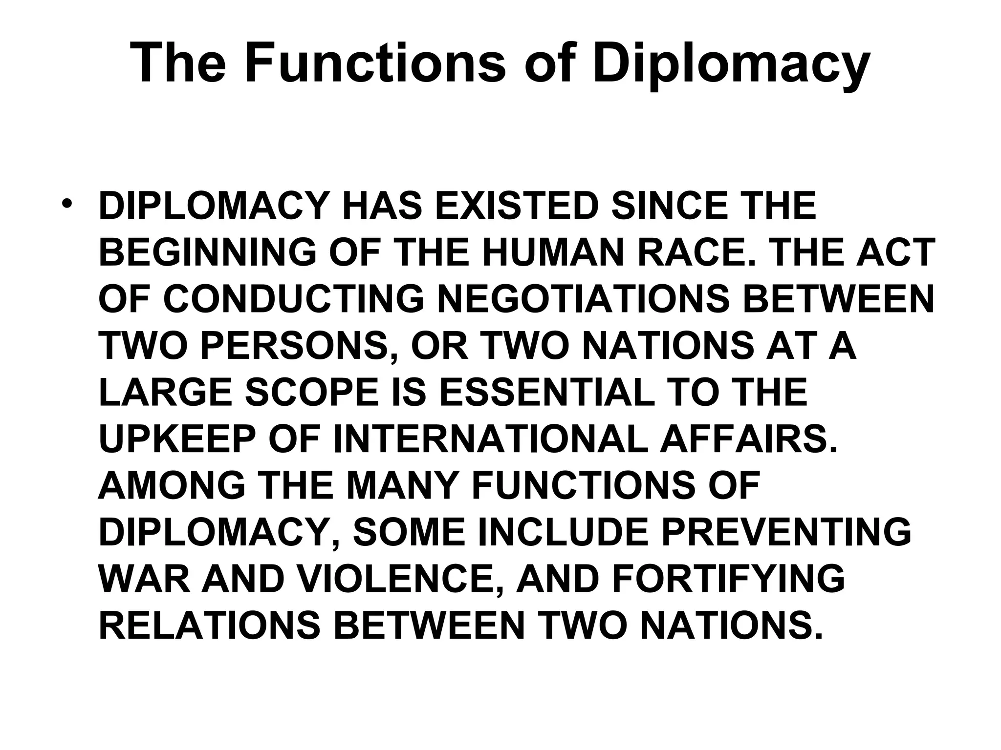 DIPLOMACY AND FOREIGN POLICY | PPT