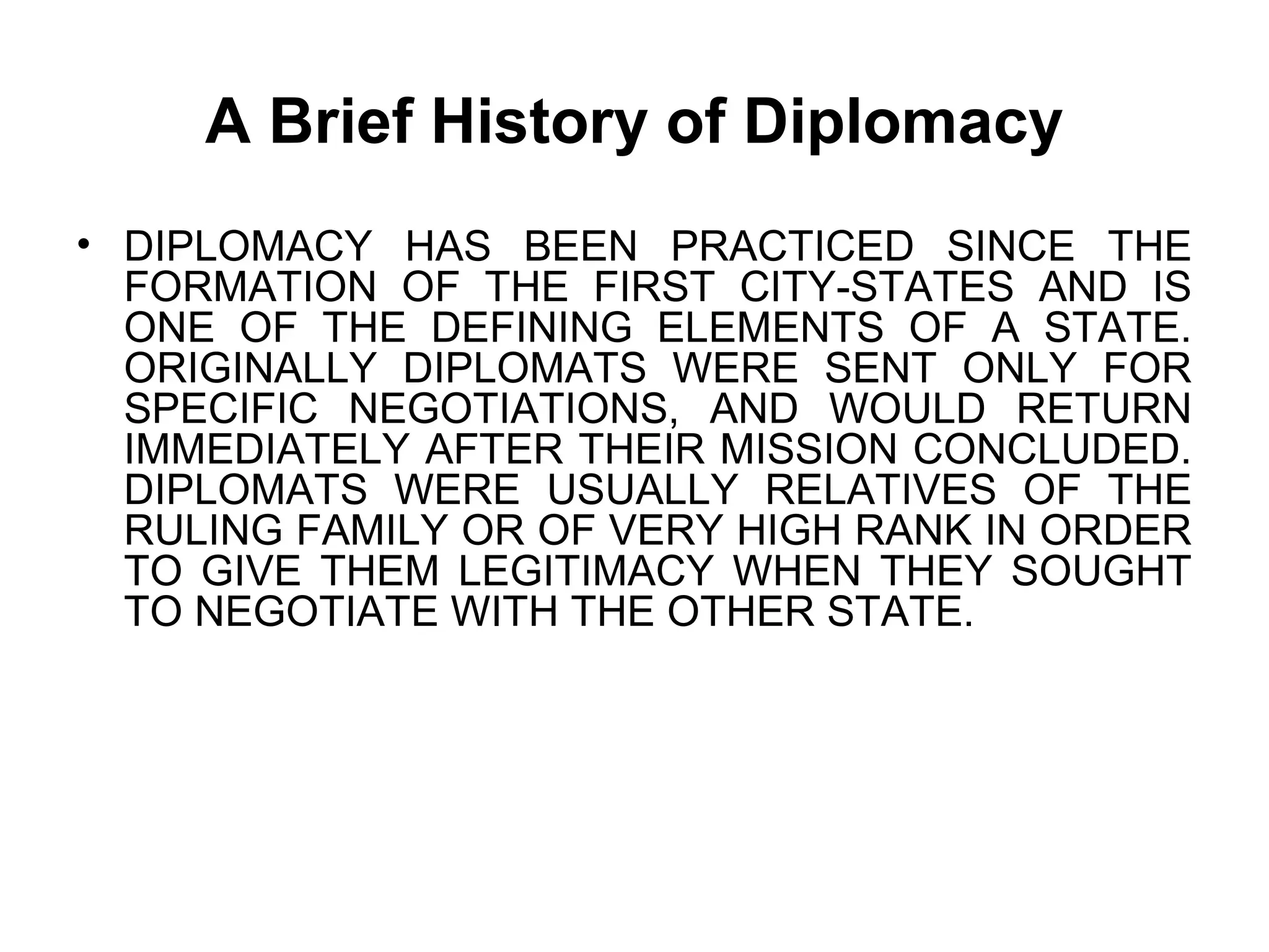 DIPLOMACY AND FOREIGN POLICY | PPT