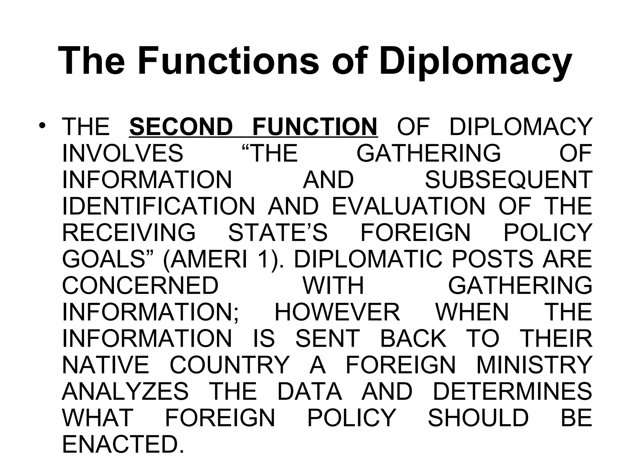 DIPLOMACY AND FOREIGN POLICY | PPT
