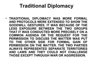 DIPLOMACY AND FOREIGN POLICY | PPT