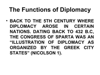 DIPLOMACY AND FOREIGN POLICY | PPT