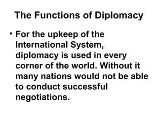 DIPLOMACY AND FOREIGN POLICY | PPT