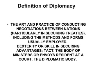 DIPLOMACY AND FOREIGN POLICY | PPT