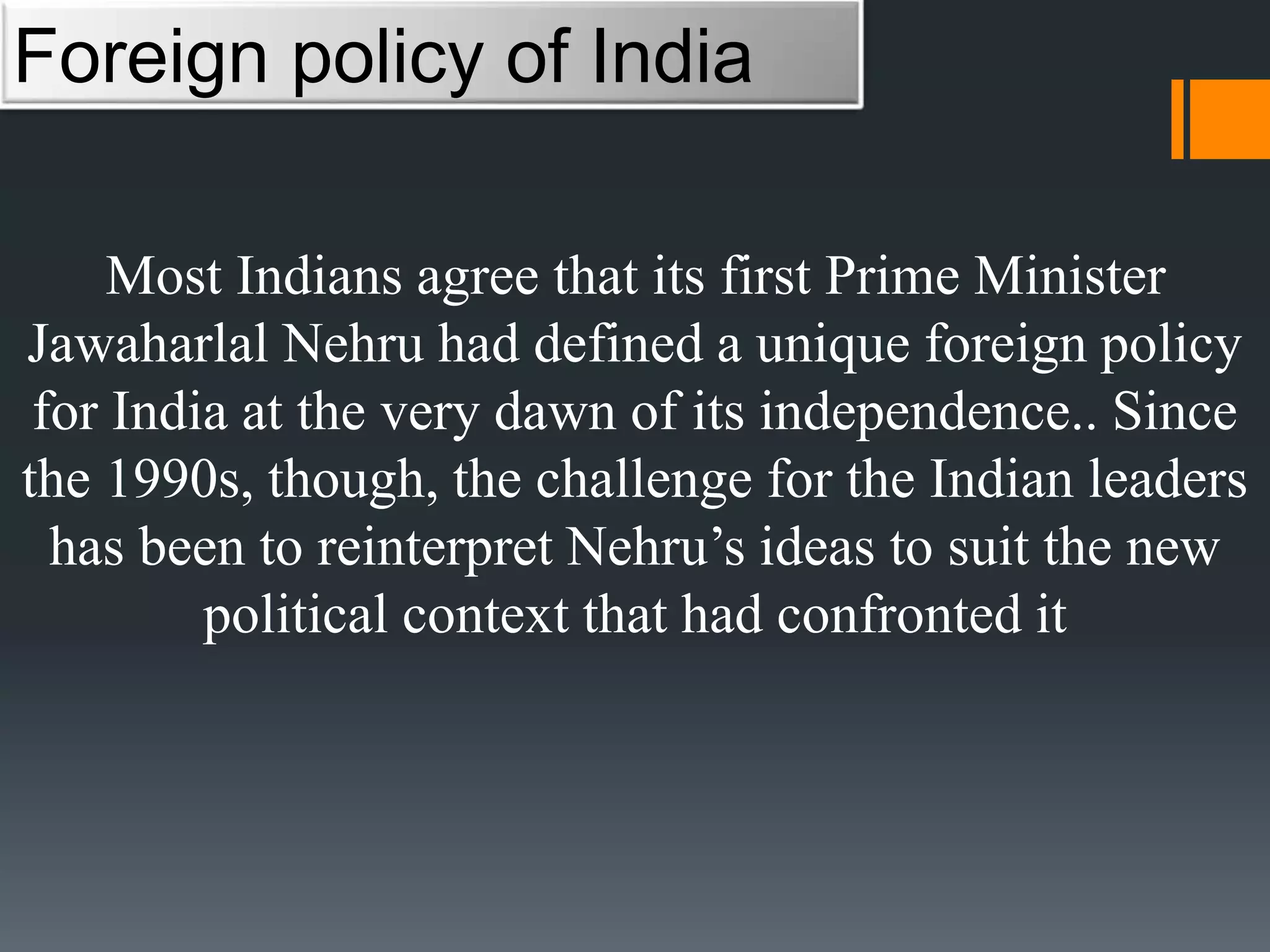 Foreign policy of india | PPTX
