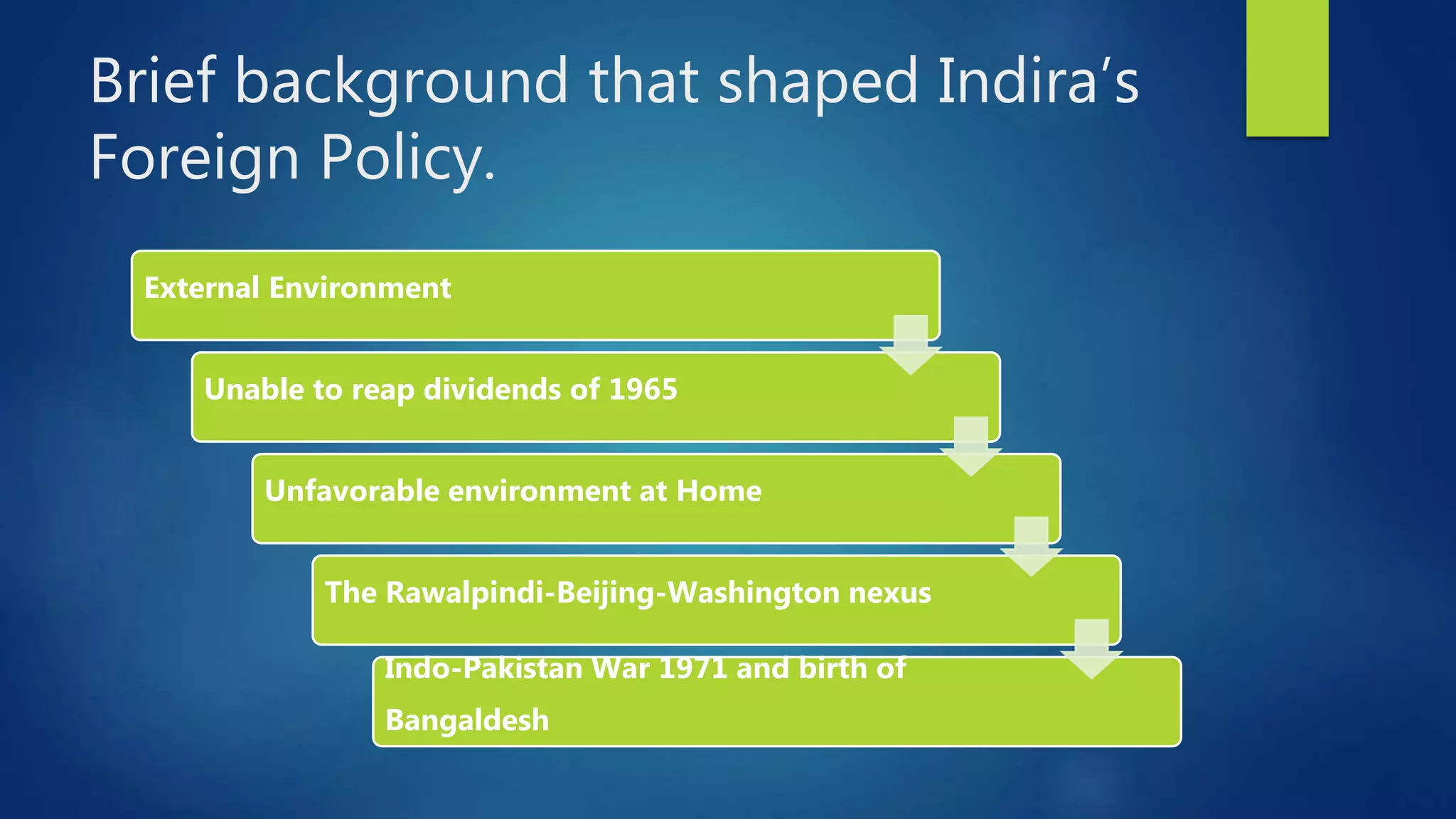 Foreign policy of indira gandhi | PPTX