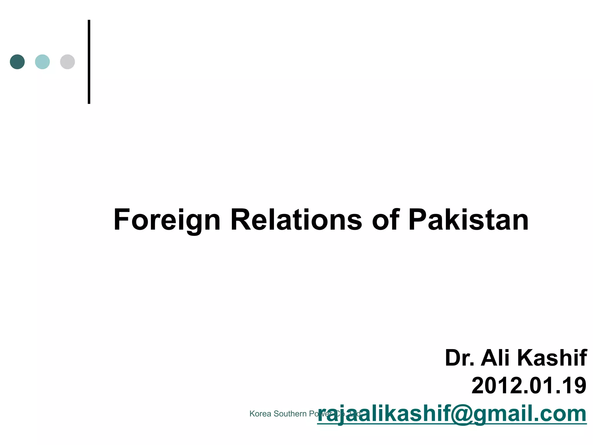 Foreign policy of pakistan | PDF