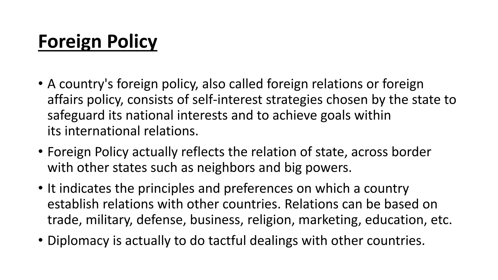 Foreign policy of pakistan | PPTX