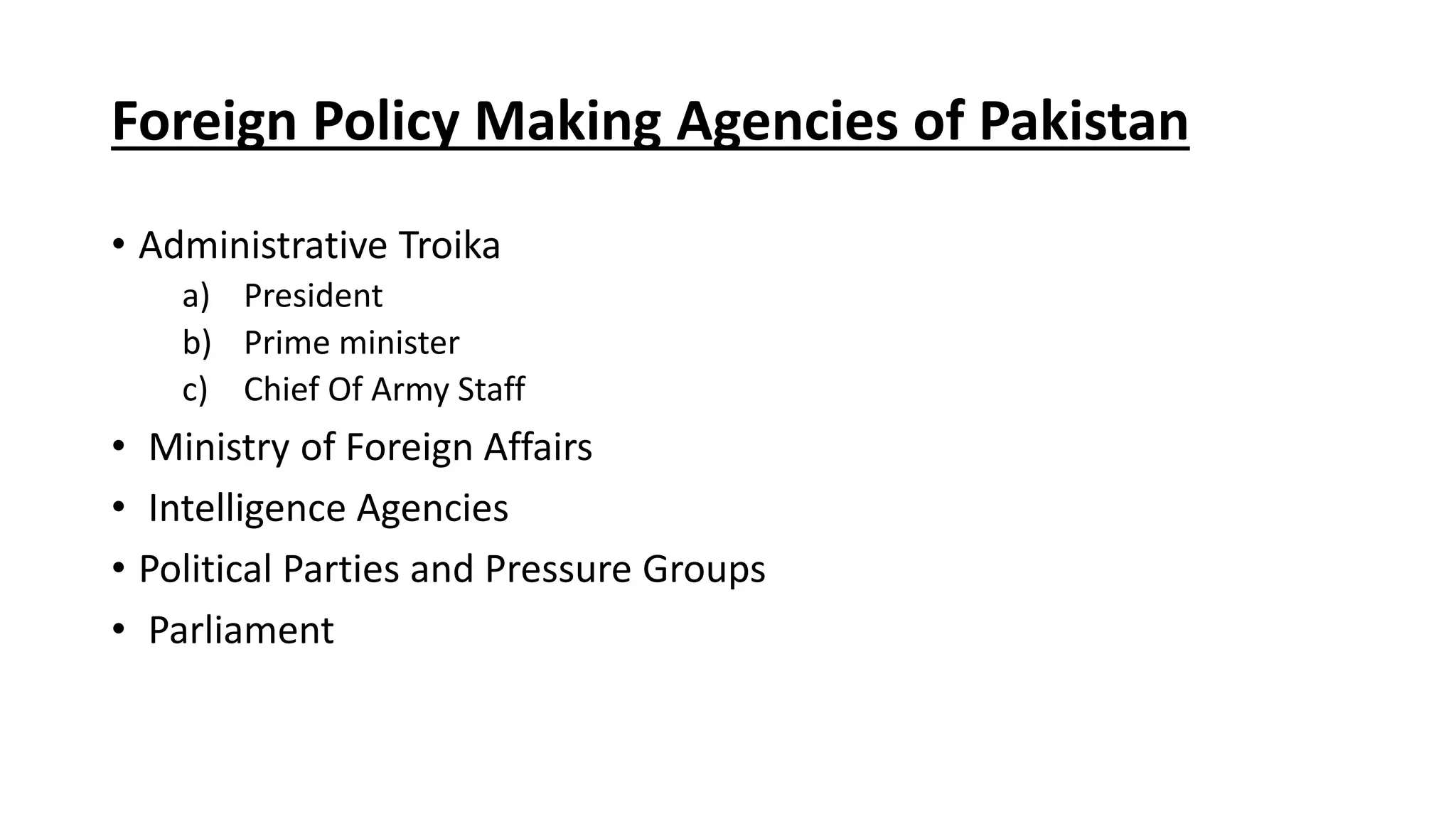 Foreign policy of pakistan | PPTX