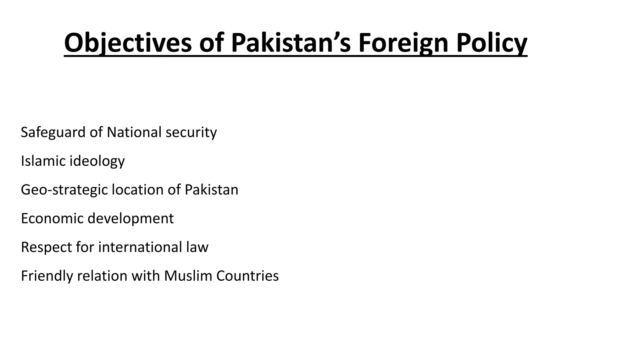 Foreign policy of pakistan | PPTX