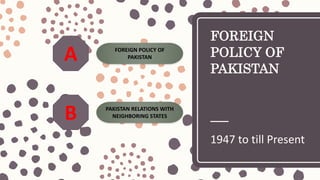 Foreign policy of pakistan | PPT