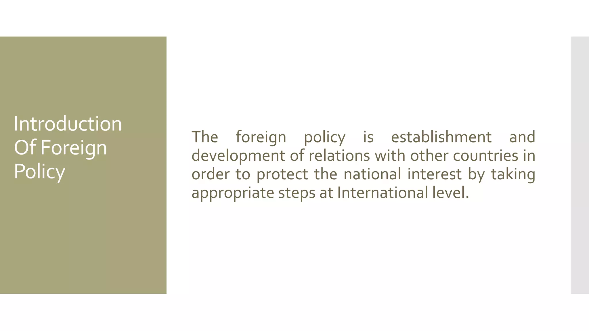 Foreign policy of Pakistan | PPTX