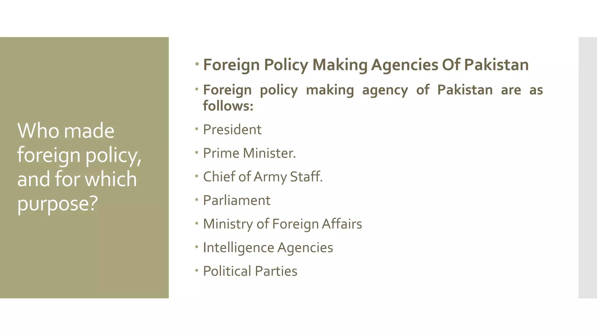 Foreign policy of Pakistan | PPTX
