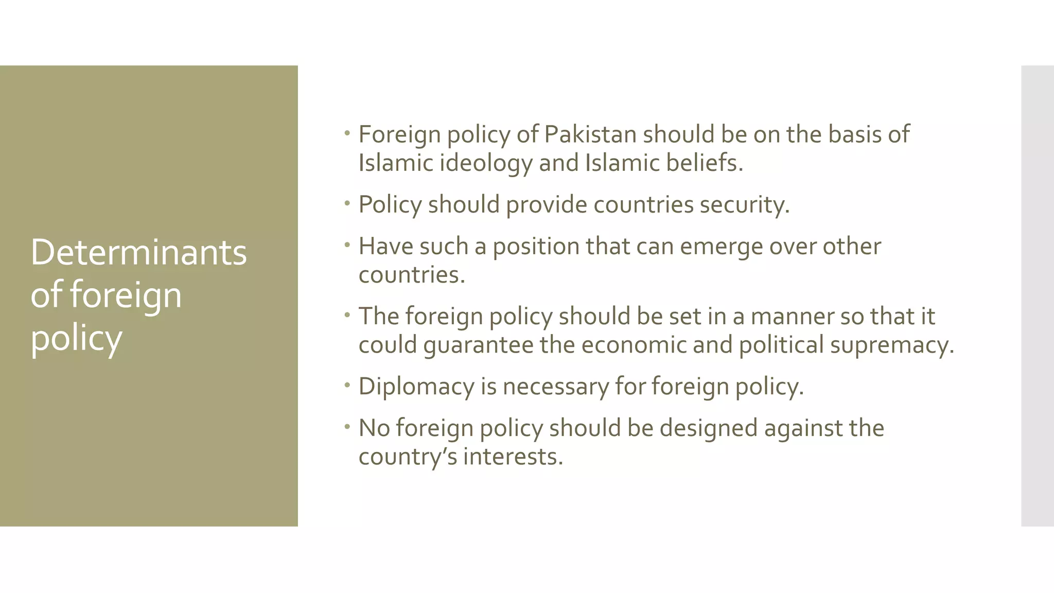 Foreign policy of Pakistan | PPTX