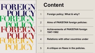 Foreign Policy of Pakistan 1947-1962..pptx