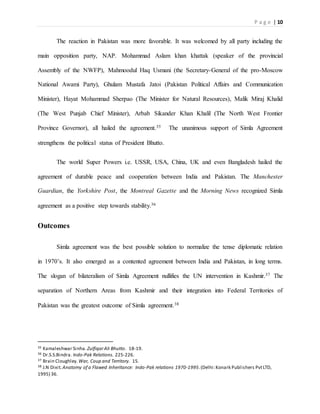 Foreign Policy of Pakistan and Simla Agreement | DOCX