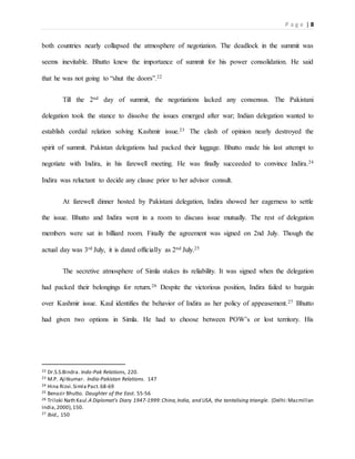 Foreign Policy of Pakistan and Simla Agreement | DOCX