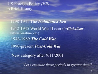 US Foreign Policy Overview - US History Slides | PPTX