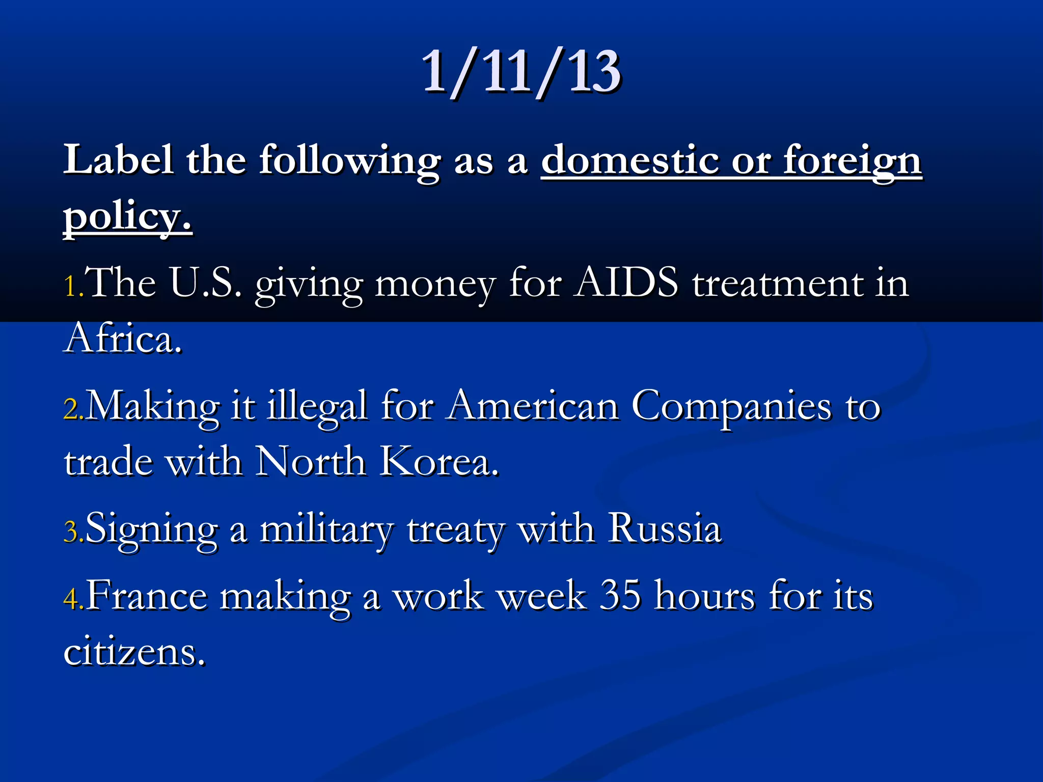 Foreign Policy themes | PPT