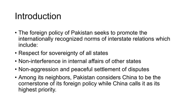 Foreign Relation of Pakistan with Neighboring Countries.pptx ...