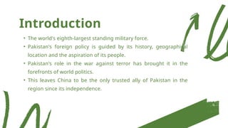 Foreign Relations of Pakistan.pptxjahshshs | PPTX
