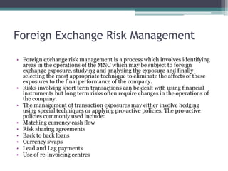 Foreign risk & management | PPT
