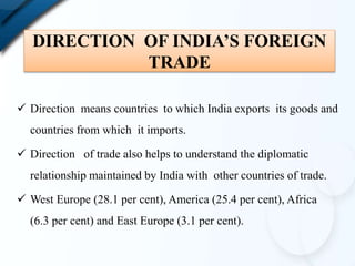 India’s Foreign Trade: Direction and Composition of Trade | PPTX