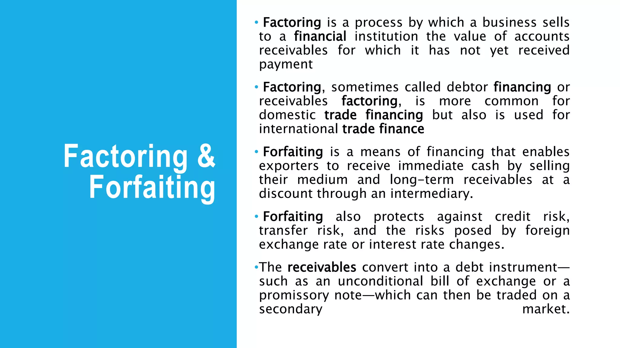 Foreign trade finance | PPTX