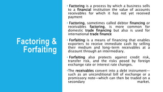 Foreign trade finance | PPTX | Debt Factoring & Invoice Discounting ...