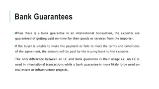 Foreign trade finance | PPTX
