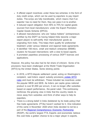 Foreign trade policy 2021 | DOC