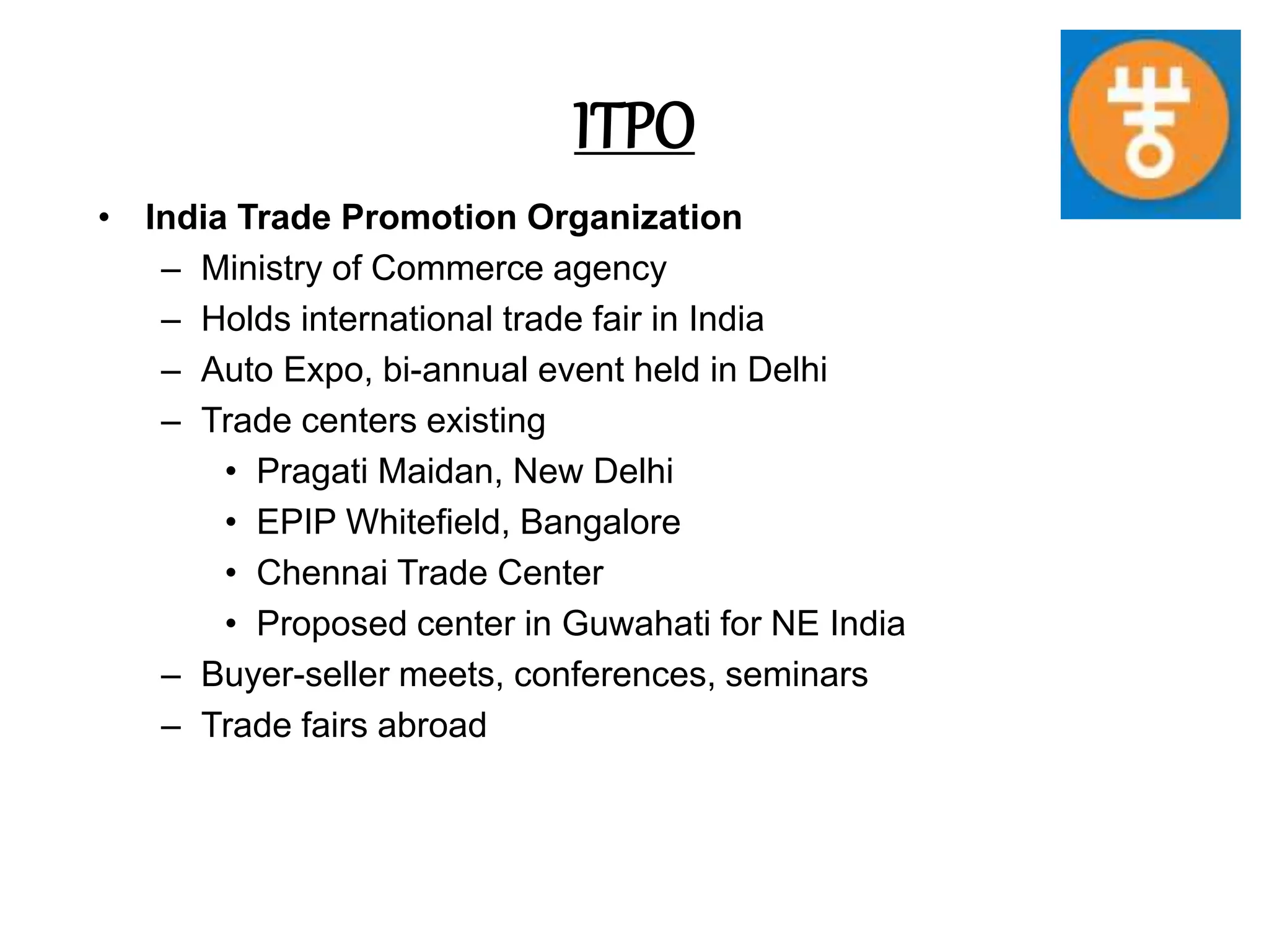 Foreign trade promotion in india | PPTX | Business Banking & Finance ...