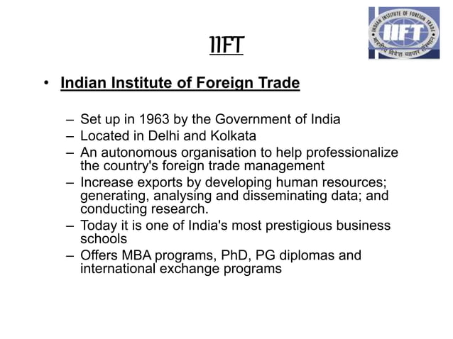 Foreign trade promotion in india | PPTX | Business Banking & Finance ...