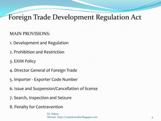 Foreign trade regulation | PPTX