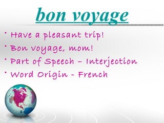 Commonly Used Foreign Words for Hotel Management Students | PPT
