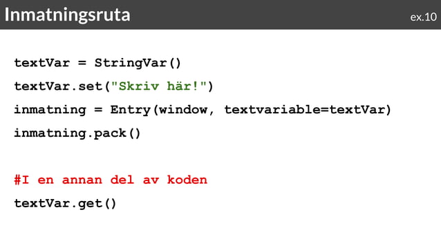Introduktion till programmering - filhantering och grafiska gränssnitt | PPT