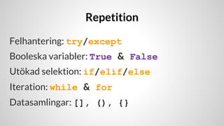 Introduktion till programmering - filhantering och grafiska gränssnitt ...