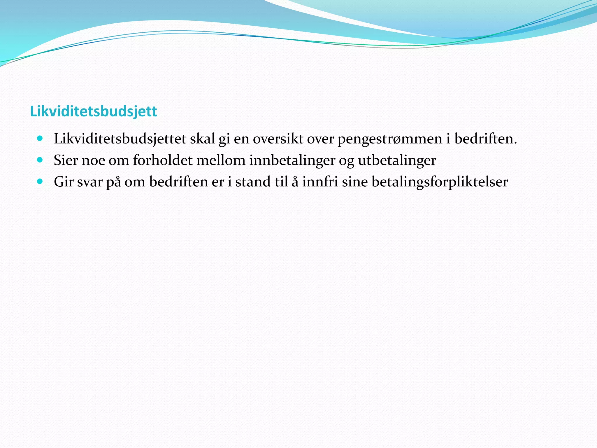 Forelesning budsjetter | PPTX