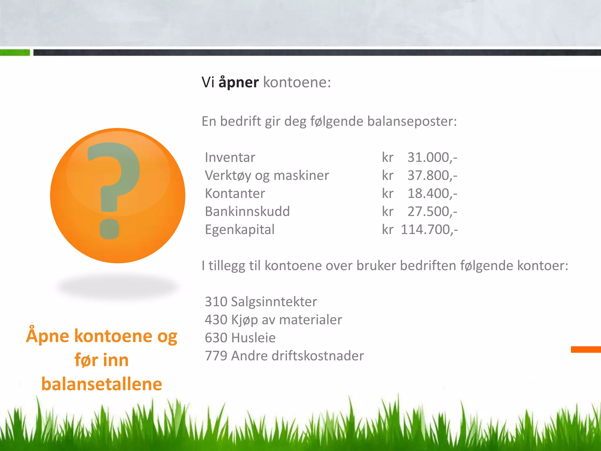 Forelesning regnskap | PPT