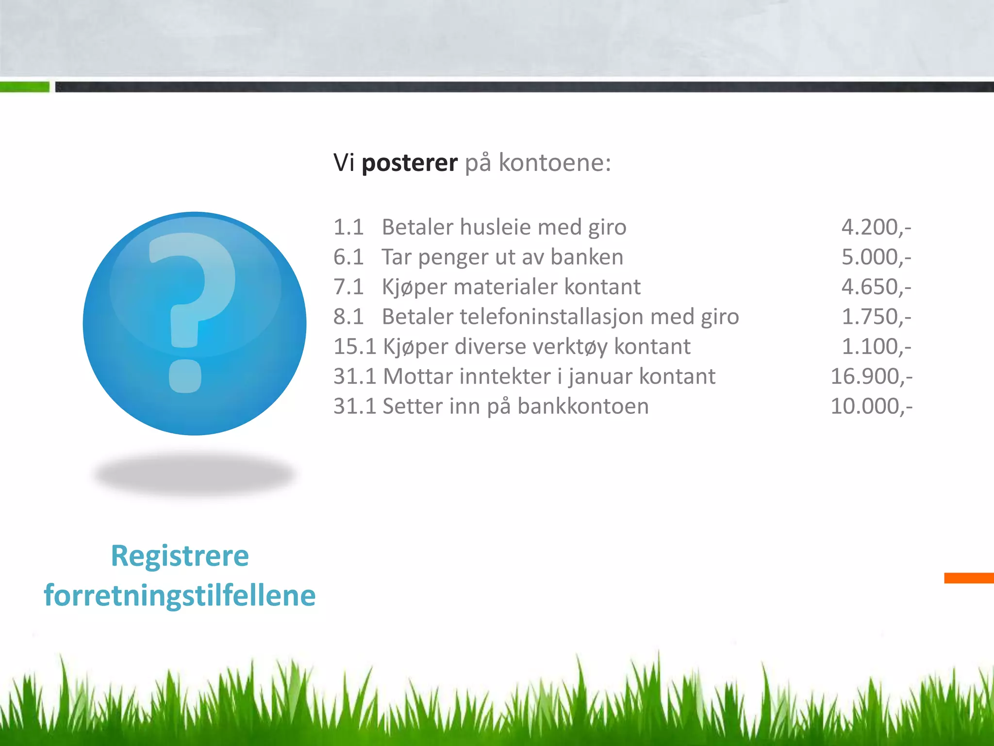 Forelesning regnskap | PPT